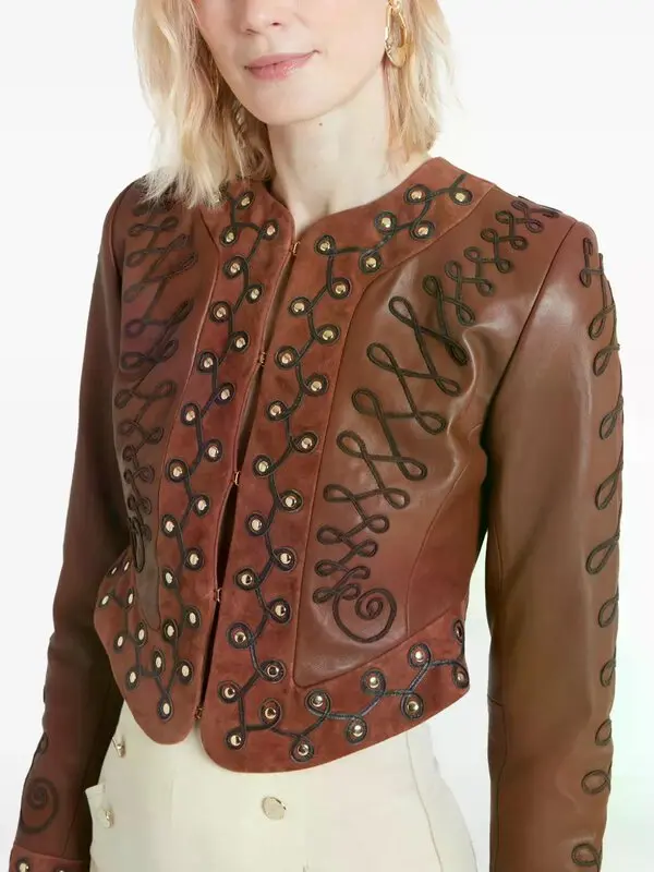 TEMPERLEY LONDON Pablo Leather Jacket - Brown