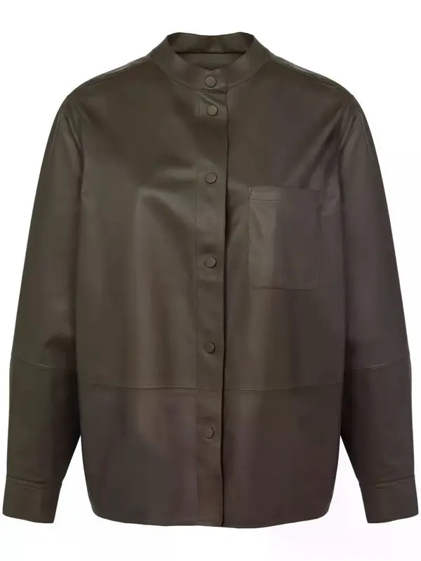 YVES SALOMON Leather Overshirt
