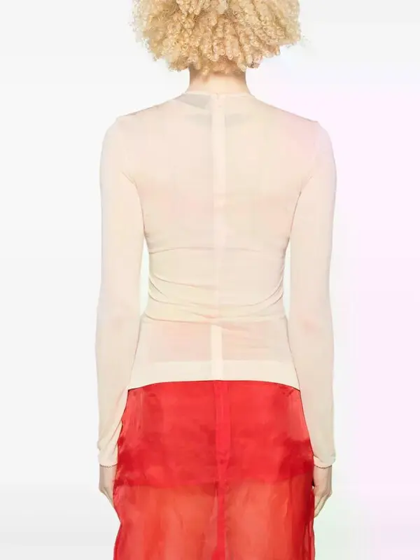Simone Rocha Embellished Mesh Top - Neutrals