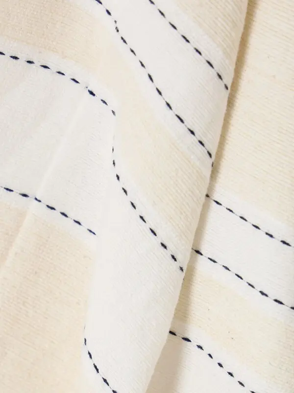 LEMLEM Terara Striped Cotton-blend Jacket - Cream