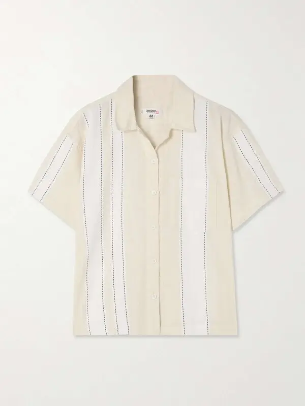 LEMLEM Tuuli Cabana Striped Cotton-blend Shirt