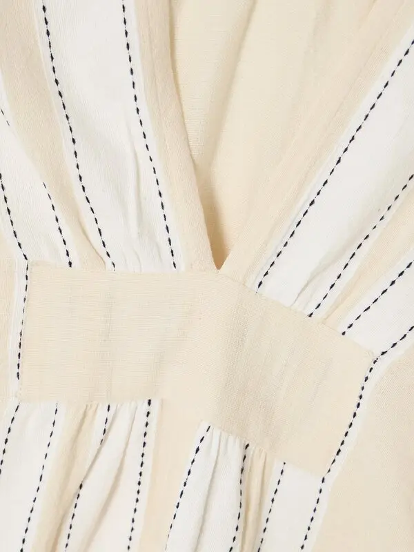 LEMLEM Gasira Striped Cotton-blend Maxi Dress