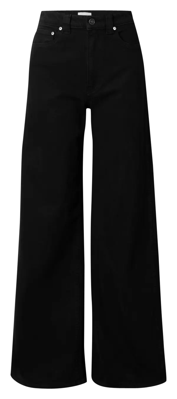 Khaite Dane High-rise Wide-leg Jeans - Black