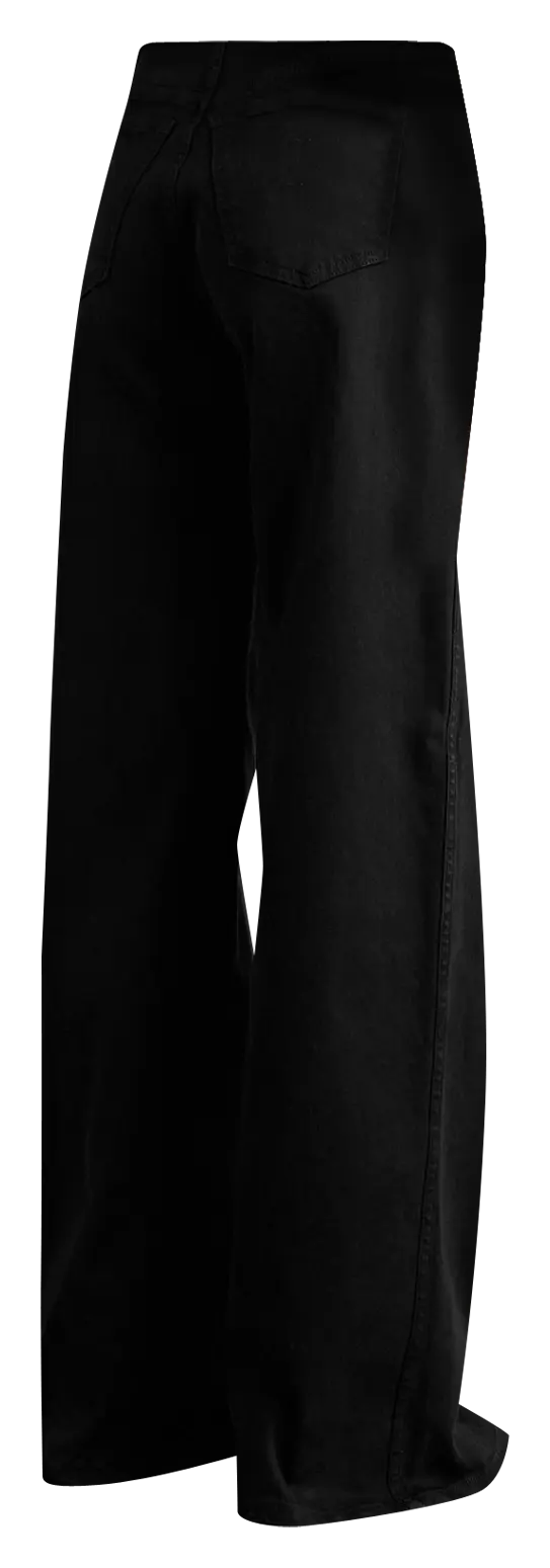 Khaite Dane High-rise Wide-leg Jeans - Black