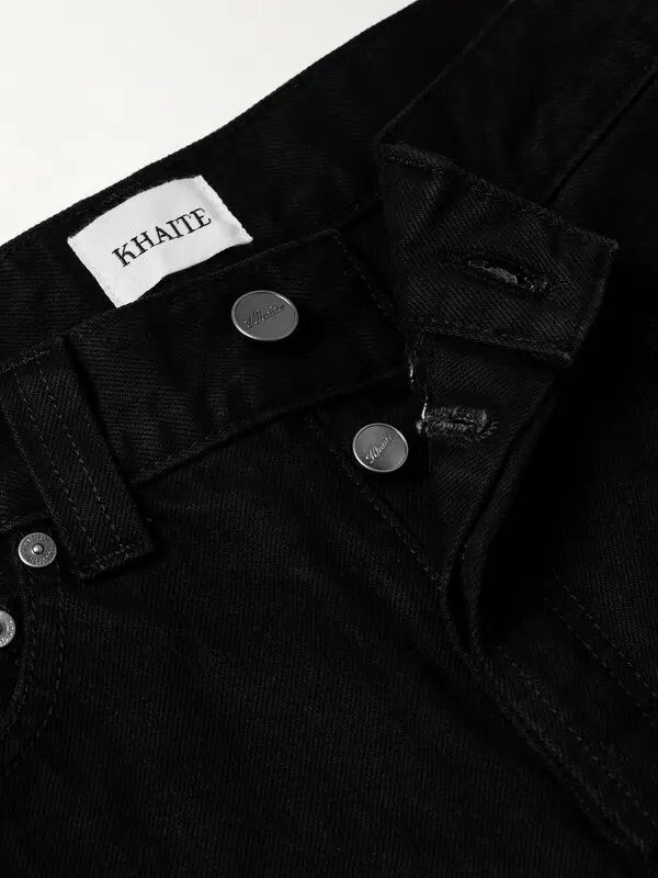 Khaite Dane High-rise Wide-leg Jeans - Black