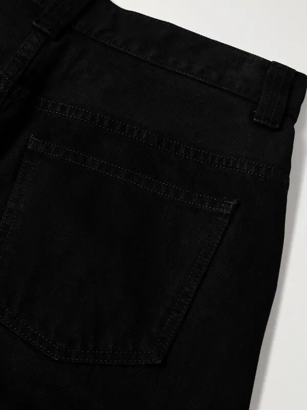 Khaite Dane High-rise Wide-leg Jeans - Black