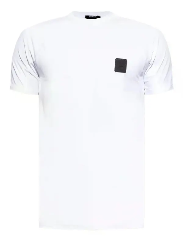 Balmain Logo-patch T-shirt - White
