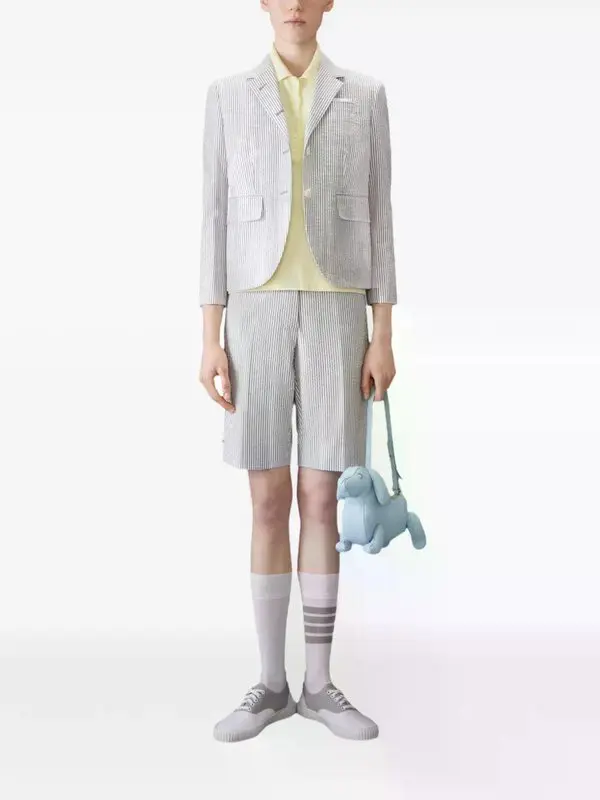 Thom Browne Striped Logo-patch Polo Shirt - Yellow
