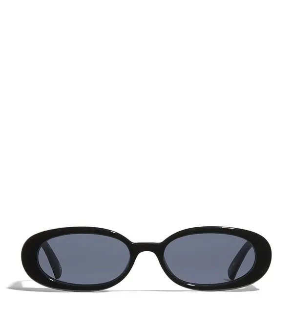Le Specs Outta Love Oval Sunglasses - Black