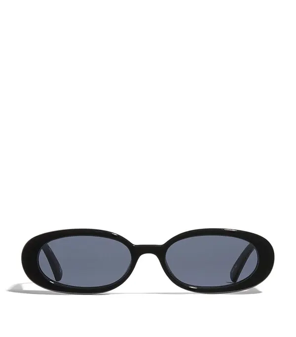 Le Specs Outta Love Oval Sunglasses - Black