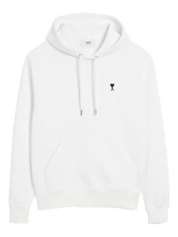 Ami Embroidered Logo Sweater - White
