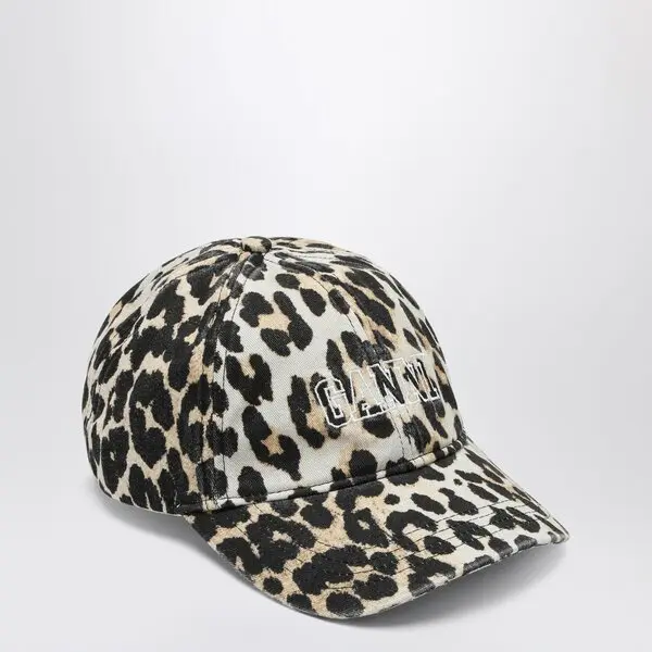 Ganni Leopard-Print Organic Cotton Baseball Hat Leopard-print organic cotton baseball hat GANNI – RBoutique main image 4