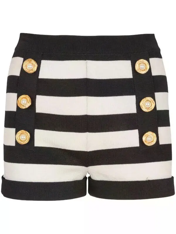 Balmain Matiniere Striped Shorts