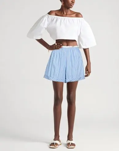 Sandro Striped Cotton Blend Bermuda Shorts