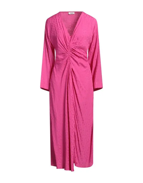 Sandro Midi Dress Flared Jacquard