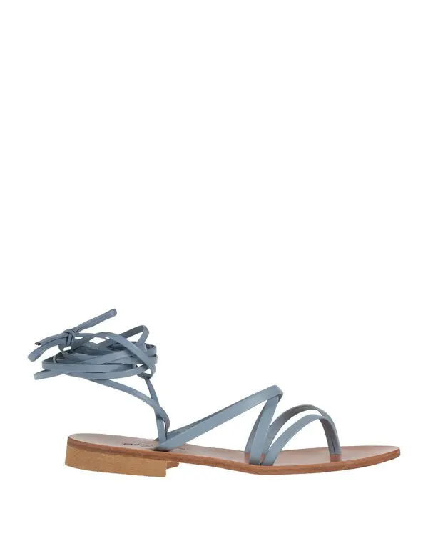 BALDININI Light Leather Thong Sandal - Blue
