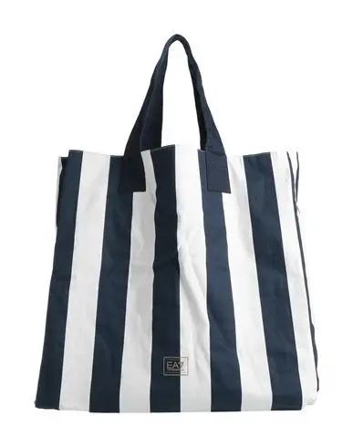 EA7 Cotton Striped Shopper Bag - Blue