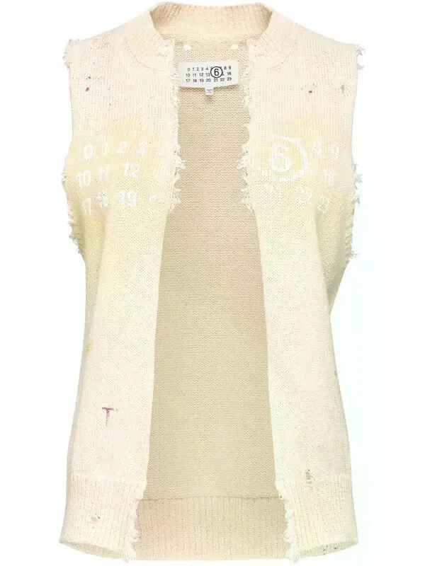 MAISON MARGIELA Signature Numbers Motif Waistcoat