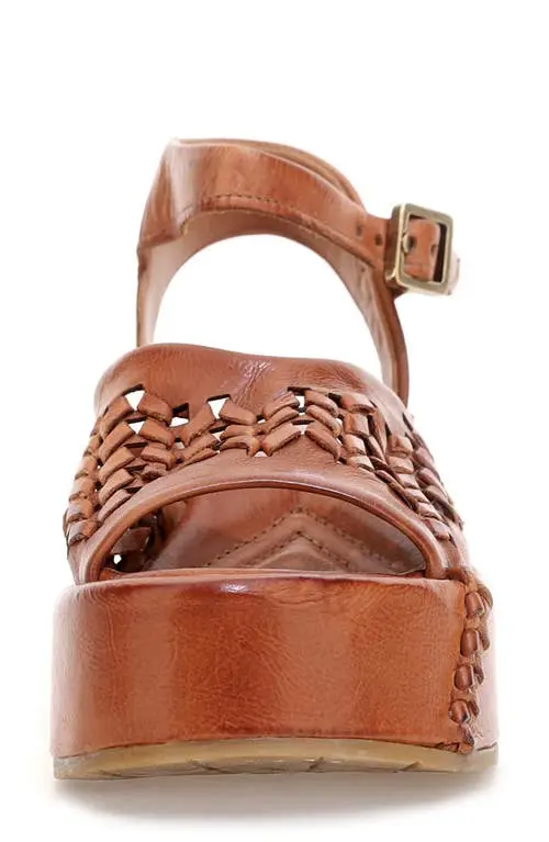 A.S.98 Maddox Ankle Strap Platform Sandals - Whiskey