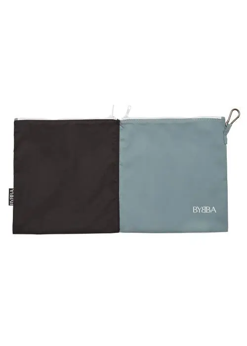 BYBBA Double Take Zippered Pouch - Blue Grey