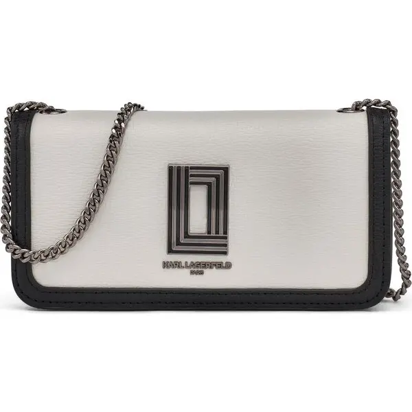 Karl Lagerfeld Paris Kosette Crossbody Bag - White/black
