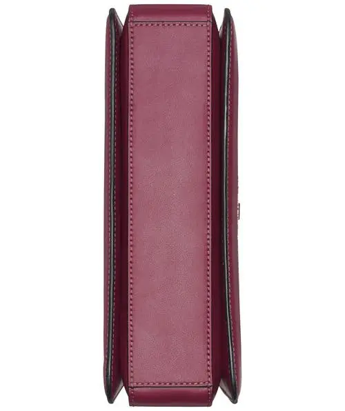 Karl Lagerfeld Paris Leather Shoulder Bag - Wine