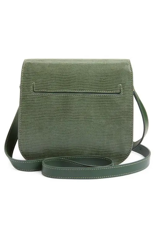 TOM FORD Mini Tara Lizard Embossed Crossbody Bag - Laurel Green