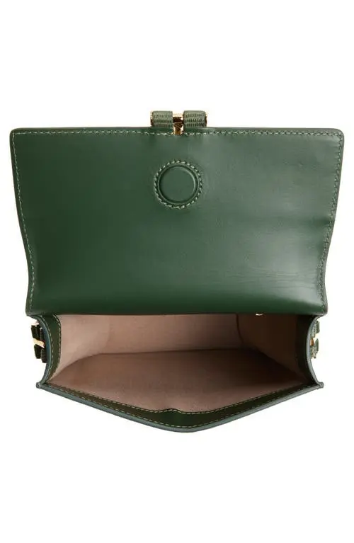 TOM FORD Mini Tara Lizard Embossed Crossbody Bag - Laurel Green
