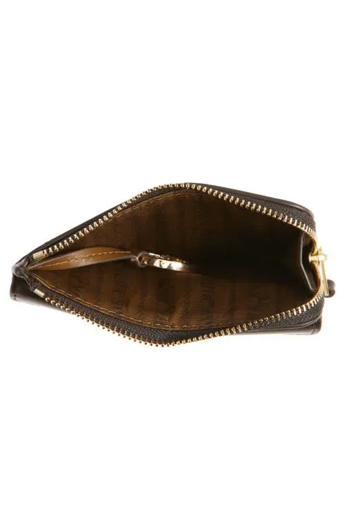 Tory Burch Small T Monogram Coated Canvas & Leather Zip Wallet - French Press