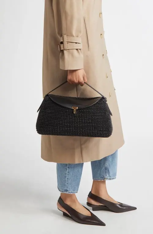 TOTEME T-lock Woven Top Handle Bag