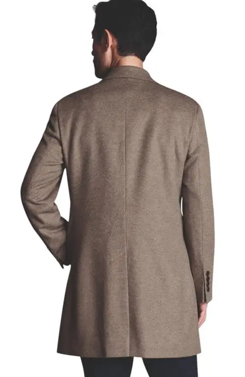 CHARLES TYRWHITT Pure Wool Overcoat - Oatmeal