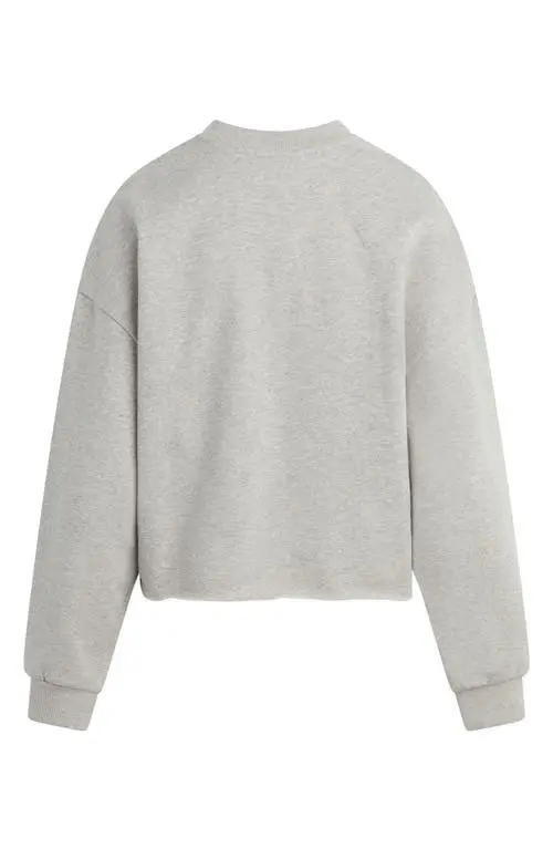 FAVORITE DAUGHTER Cropped Sweatshirt - Heather Grey/navy