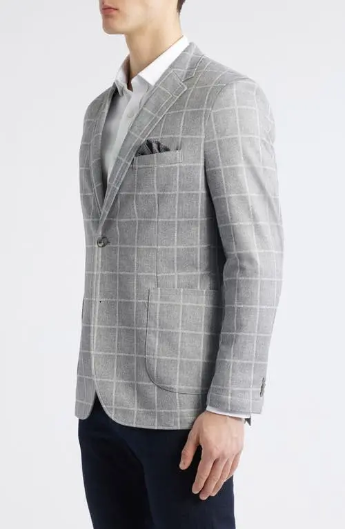 Johnston & Murphy Xc Flex® Heathered Windowpane Check Knit Sport Coat