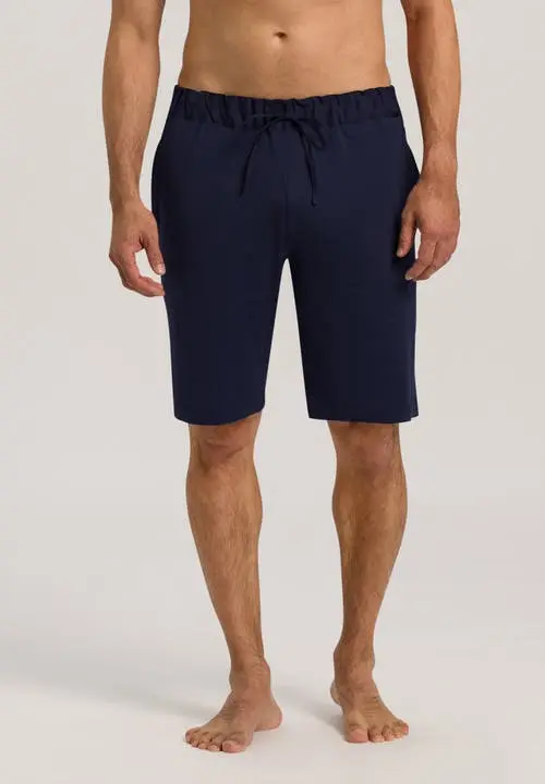 Hanro Night & Day Knit Cotton Shorts - Black Iris