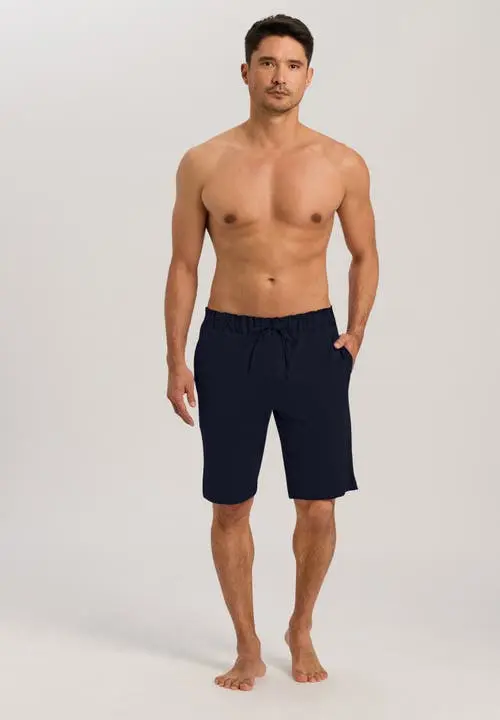 Hanro Night & Day Knit Cotton Shorts - Black Iris