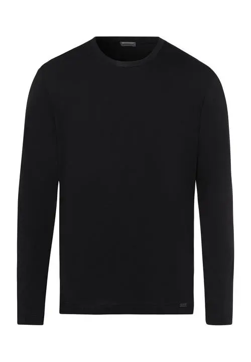 Hanro Living Cotton Crew Neck Top - Black