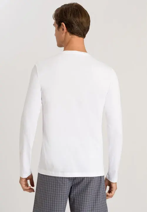 Hanro Living Cotton Crew Neck Top - White