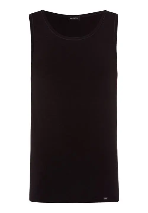 Hanro Natural Function Tencel™ And Cotton Tank Top - Deep Black