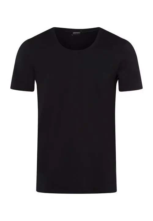 Hanro Cotton Superior Cotton Crew Neck T-shirt - Black