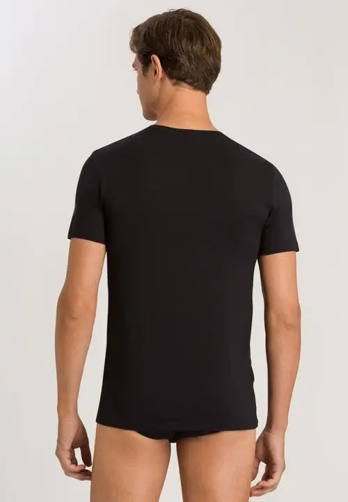 Hanro Cotton Superior Cotton Crew Neck T-shirt - Black