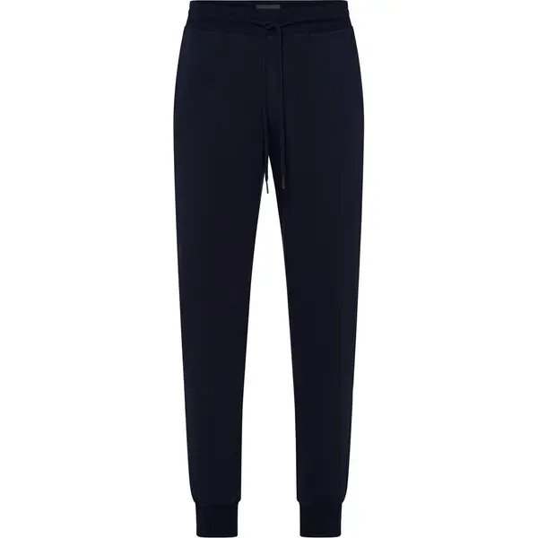 Hanro Living Cotton Drawstring Lounge Pants - Black Iris