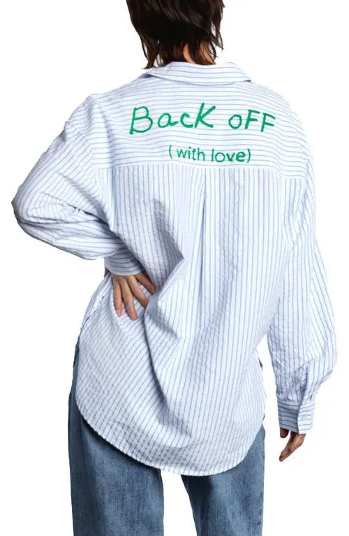 BILLY T Back Off With Love' Striped Shirt