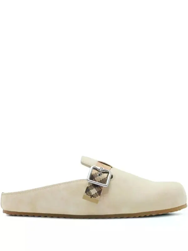 Burberry Urchin Clogs - White