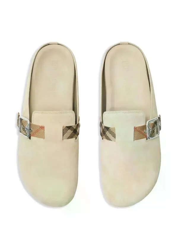 Burberry Urchin Clogs - White