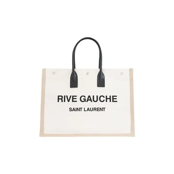 Saint Laurent Rive Gauche Lino Legend Large Tote - Tan
