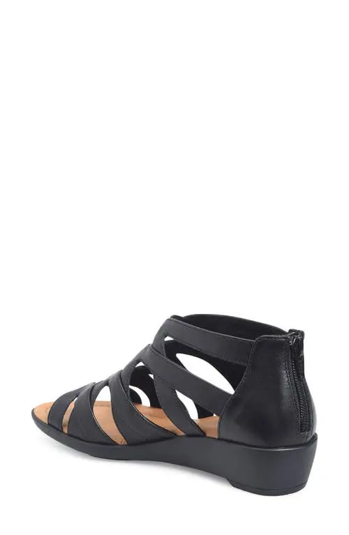 COMFORTIVA Eternia Gladiator Wedge Sandals - Black