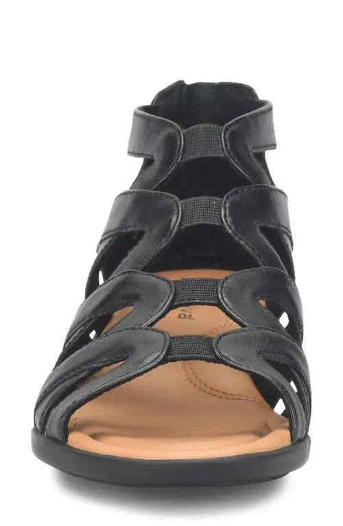 COMFORTIVA Eternia Gladiator Wedge Sandals - Black