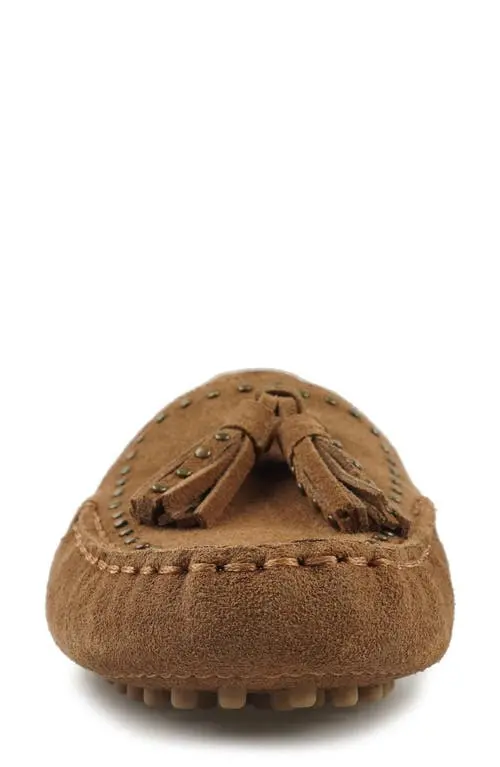 NATIONAL COMFORT Serinna Studded Tassel Loafer - Tan Suede