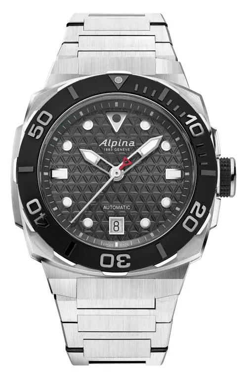 ALPINA Seastrong Diver Extreme Bracelet Automatic Gmt Watch - Silverone