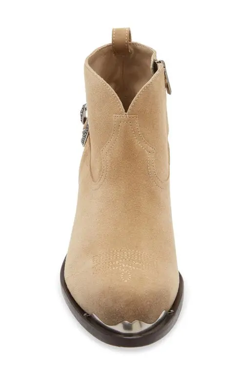 GOLDEN GOOSE Patty Waxed Suede Western Bootie